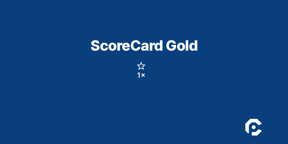 ScoreCard Gold CardPointers ScoreCard Gold CardPointers