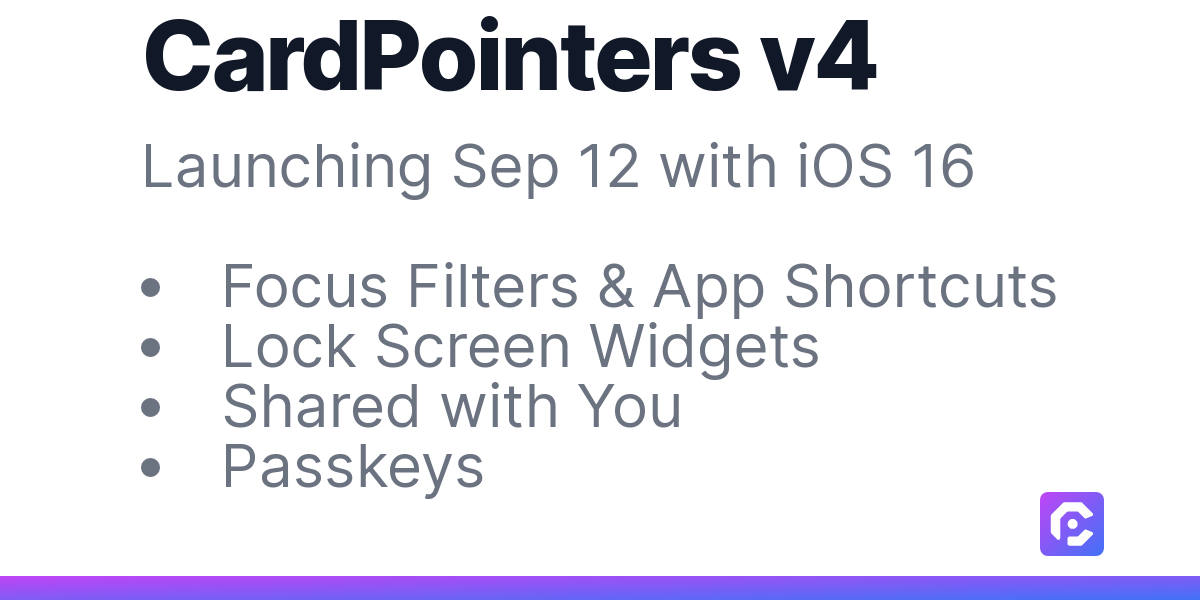 CardPointers v4, made for iOS 16